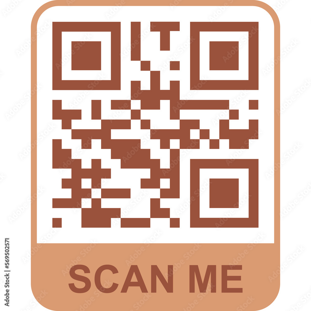 QR code colorful frame for scanning. Scan me phone tag. Template of QR ...