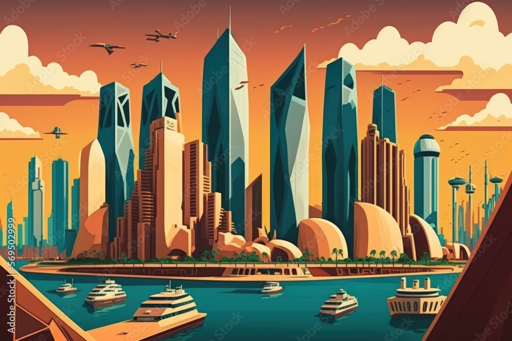 Conceptual Ai Generated Image (not actual) - Doha, Qatar, the Middle ...