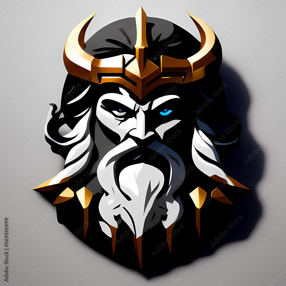 Logo / Icon of Odin, a Norse Viking god. Generative AI Stock ...