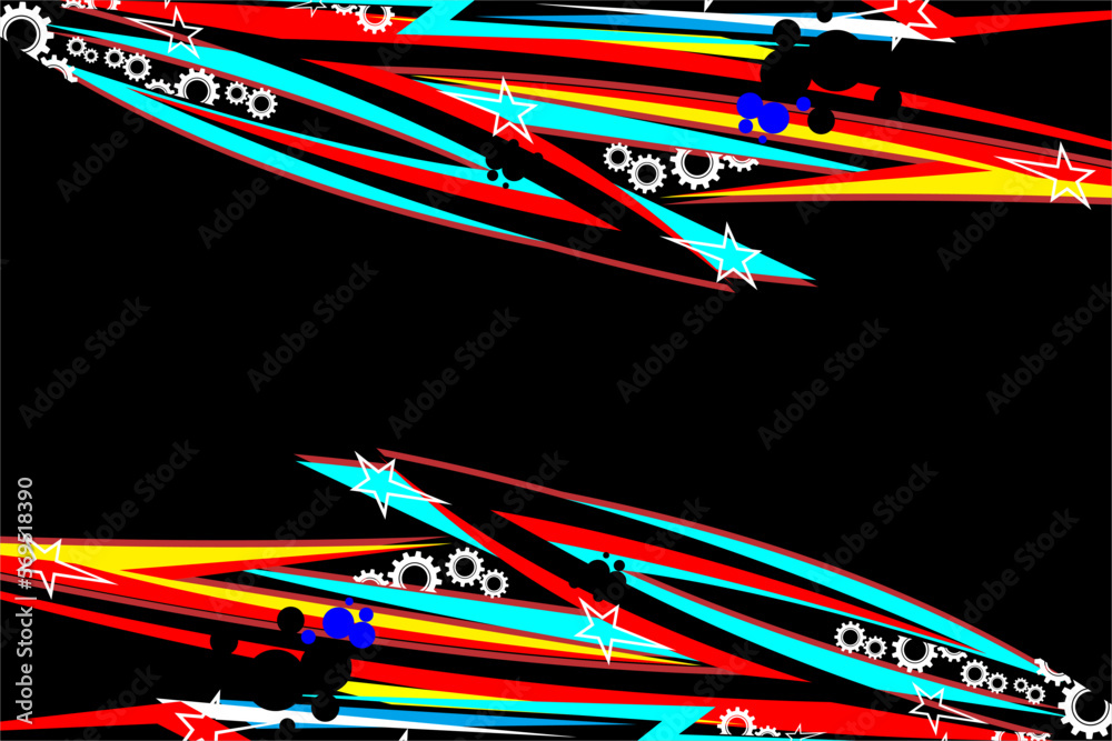 design vector racing background with unique stripes with bright color ...