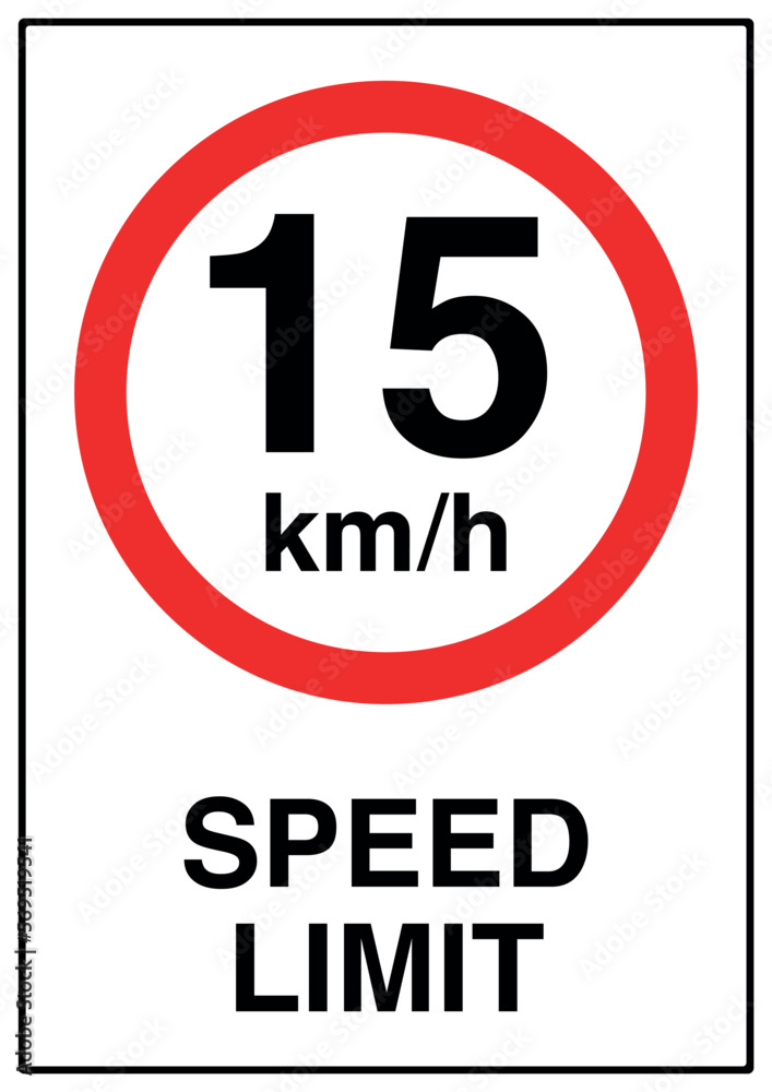 Speed limit traffic sign vector image Stock Vector | Adobe Stock