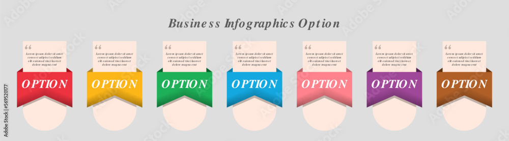 7 options seven steps process business infographics template design ...