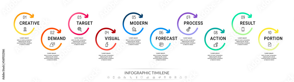 Modern and simple flat vector illustration. Infographic template with ...