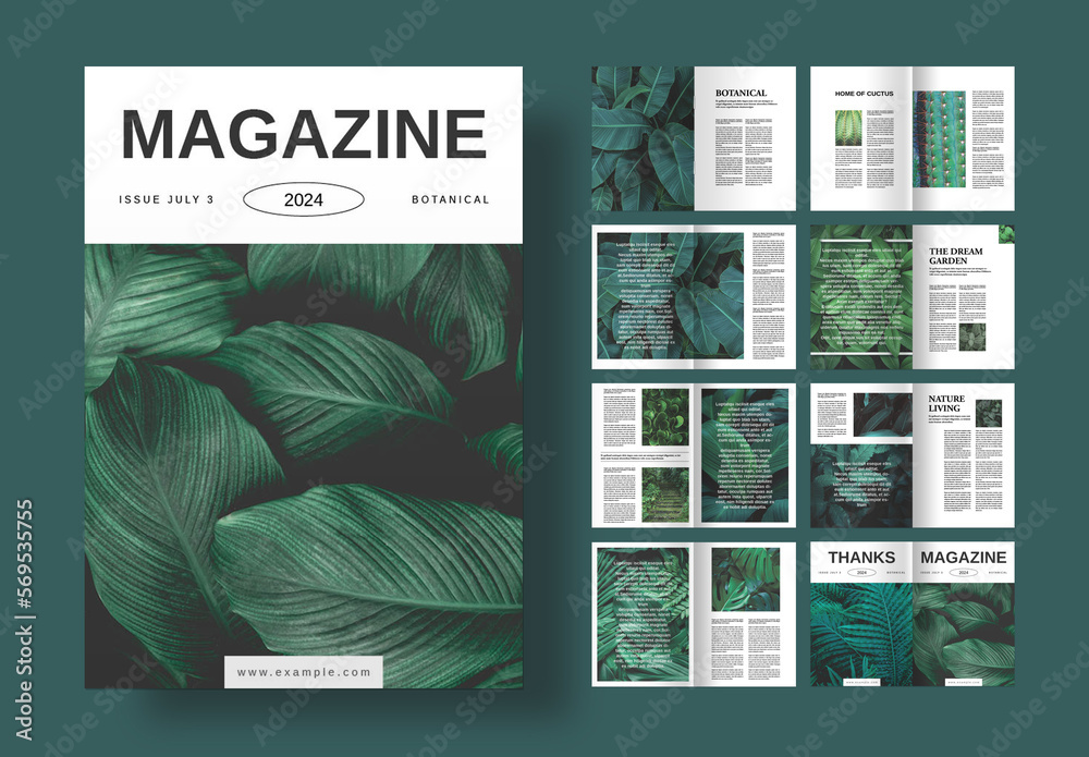 Magazine Layout Stock Template | Adobe Stock
