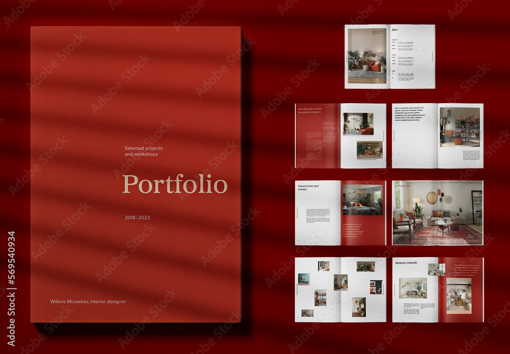 Elegant Portfolio Layout Stock Template | Adobe Stock