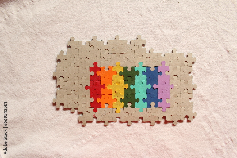 Concepts of inclusive, diverse and the LGBTQ community are portrayed by ...