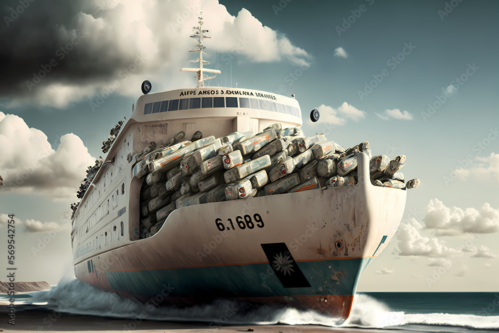 Smugglers on ship cargo illegally transport drugs across country ...