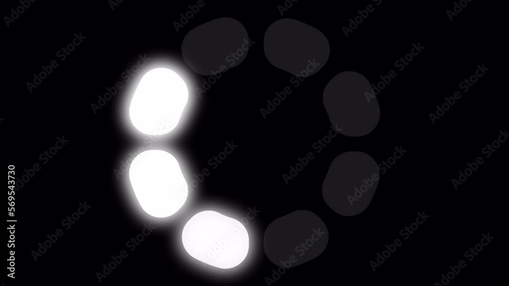 Loading Circle Video with Glow. Loading Animation Icon on Transparent ...