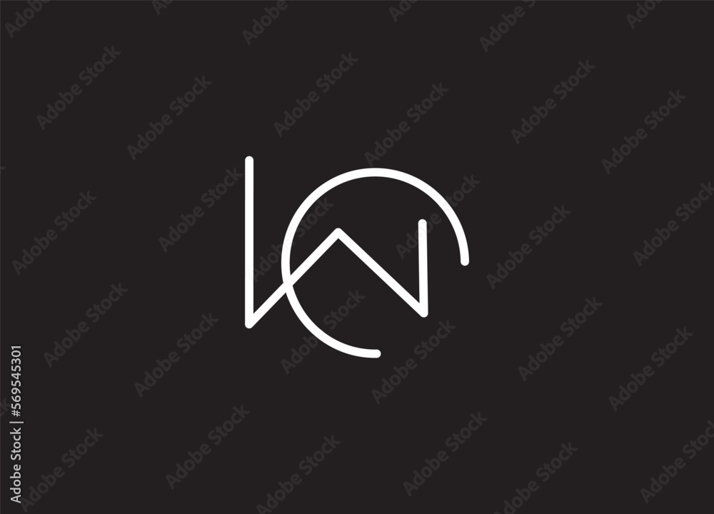 Initial WC modern monogram logo design Stock Vector | Adobe Stock