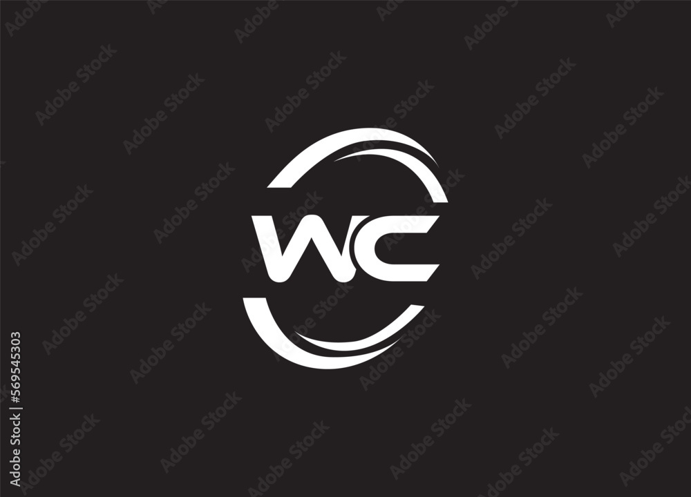 Initial WC modern monogram logo design Stock Vector | Adobe Stock