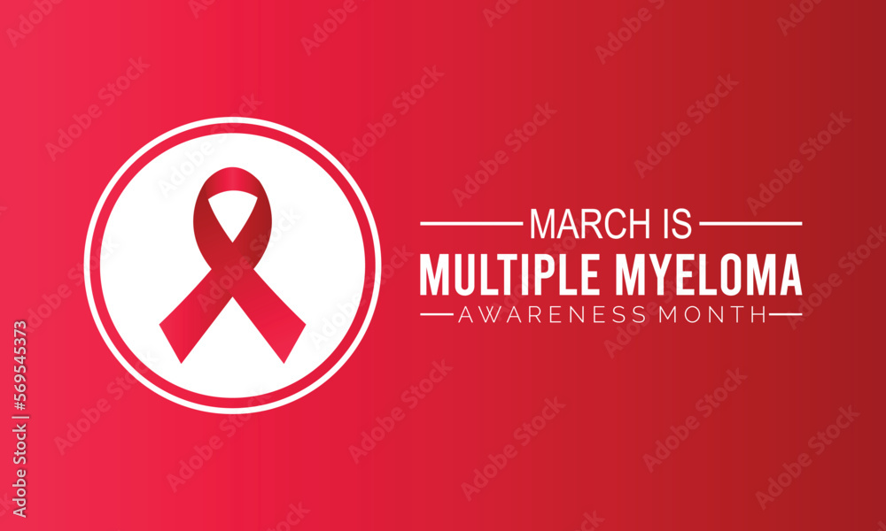 Multiple Myeloma Awareness Calligraphy Poster Design. Realistic ...