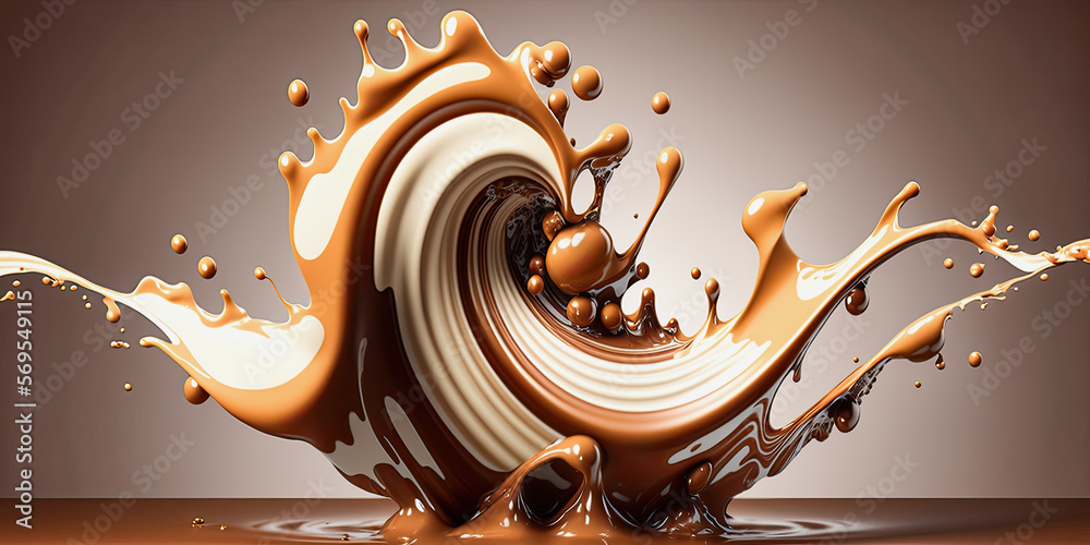 ai generated illustration of creamy texture in cream color with ...