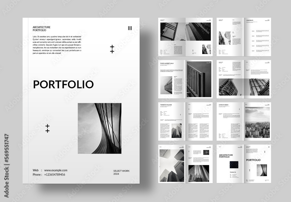 Portfolio Magazine Layout Stock Template | Adobe Stock