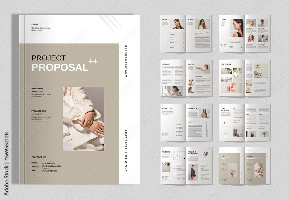 Project Proposal Layout Stock Template | Adobe Stock
