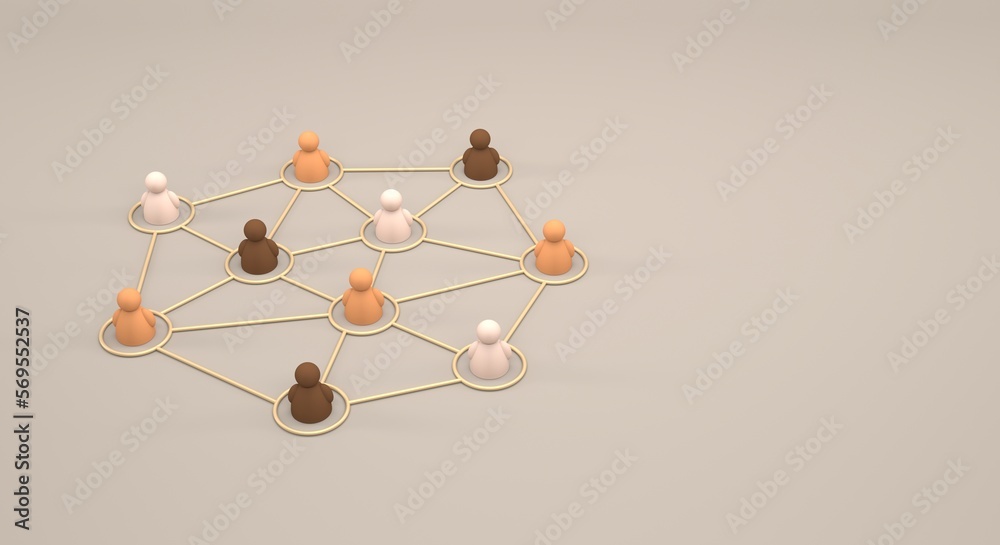 connection between people, characters connected to each other in a ...