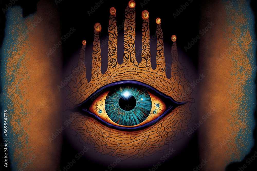 All-seeing eye of god. AI generation Stock Illustration | Adobe Stock