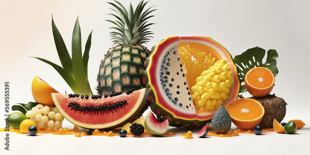 mixed fruit photo illustration - fresh fruit using high quality ...