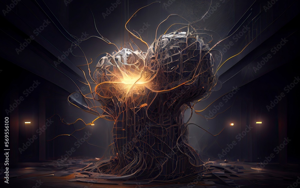 neural networks, a dramatic representation of the inner workings of a ...