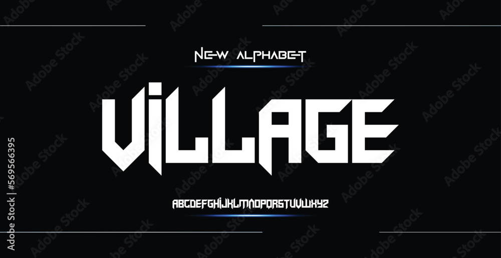 Village alphabet letters font and number. Typography Luxury and crypto ...