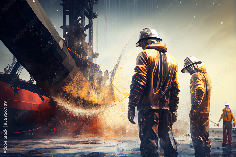 Elimination of an emergency situation at an oil producing station ...