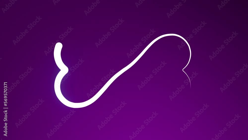 Vidéo Stock 4K Neon Lights Frame Moving on Black Background Electric ...