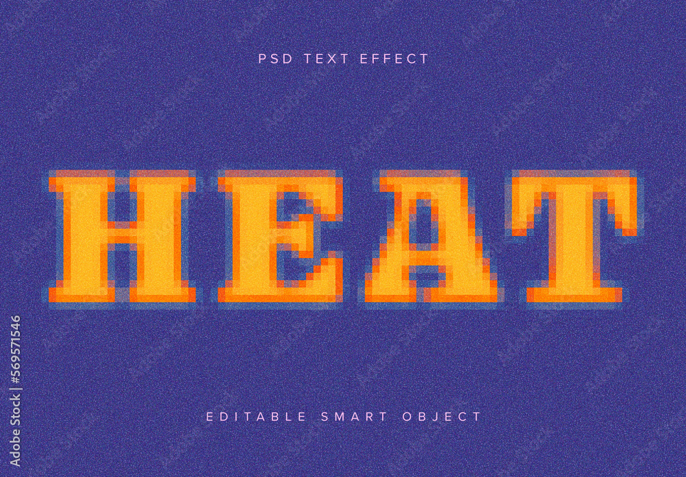 Pixelated Text Effect Mockup Stock Template | Adobe Stock