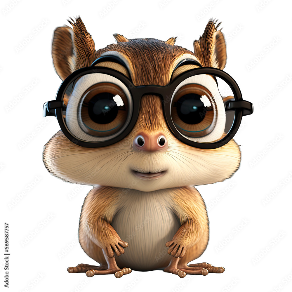 Cute Chipmunk Cartoon Character Created Using Generative Ai Tools Stock Illustration Adobe Stock