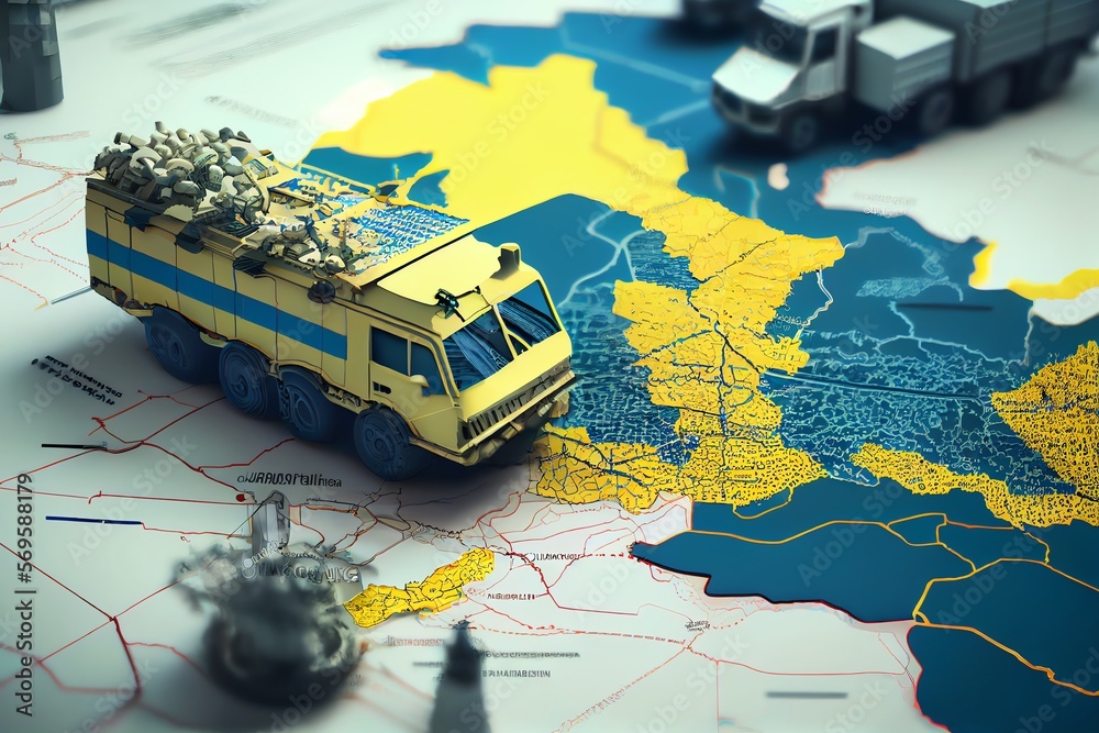 Military conflict between Ukraine and Russia. Concept map of war ...