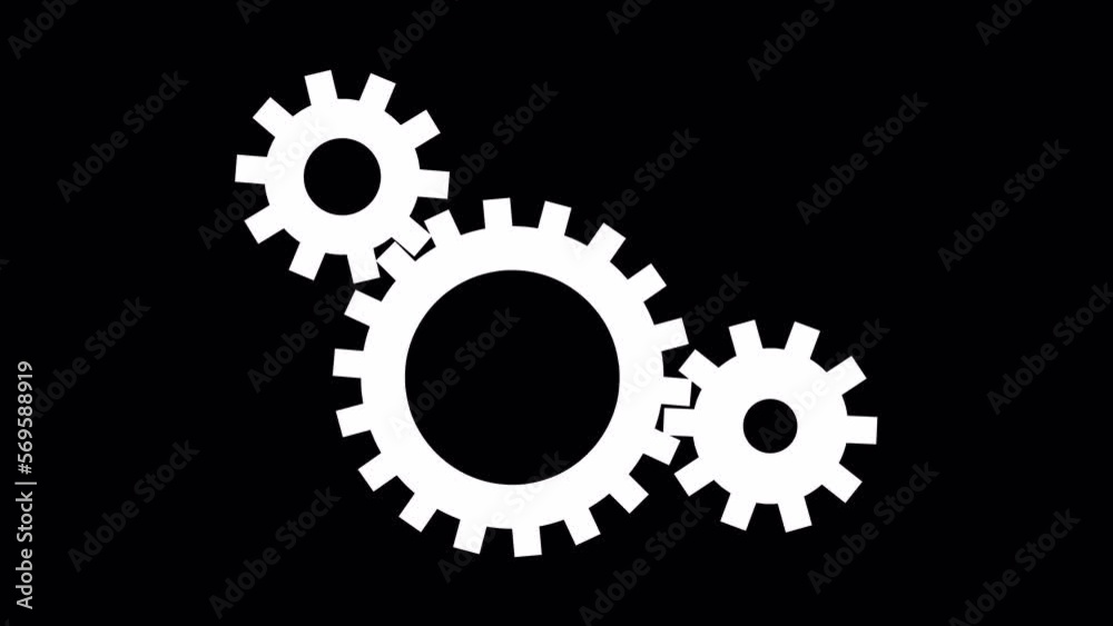 Loading Gears, Video. Loading Animation Icon on Transparent Background ...