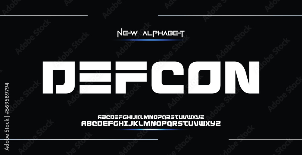 Defcon alphabet letters font and number. Typography Luxury and crypto ...