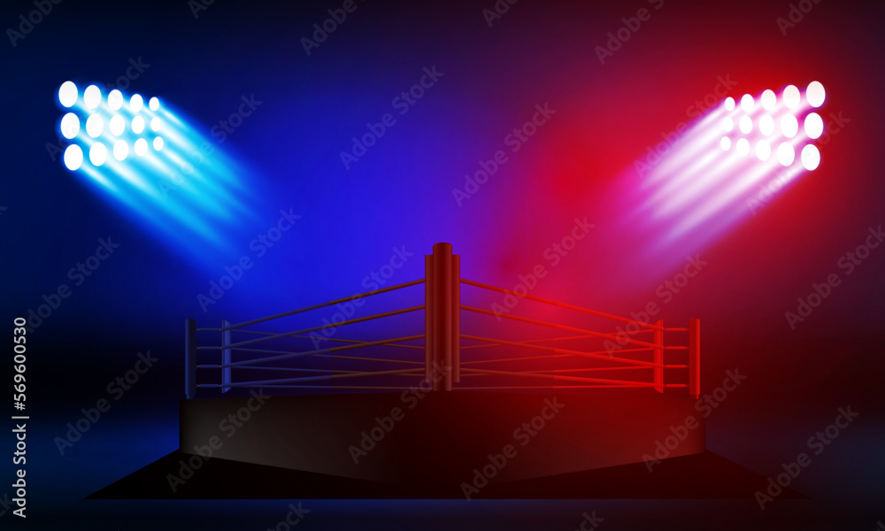 Boxing ring arena stadium vector design. Stock Vector | Adobe Stock