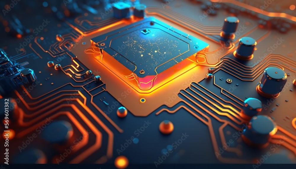 3D rendering of Future serverfuture server code processing using ...