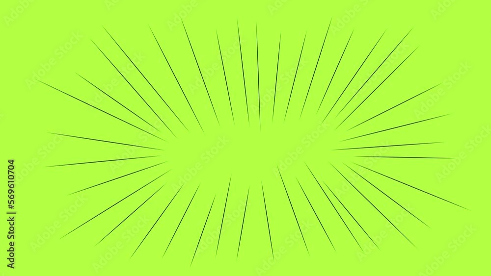 Dynamic black lines on a green screen. Stroke pulsation animation. Concept with voltage and ...