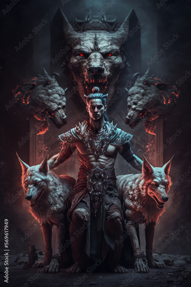 Body Multi-headed Cerberus spectacular Texture Mane Dark atmosphere ...