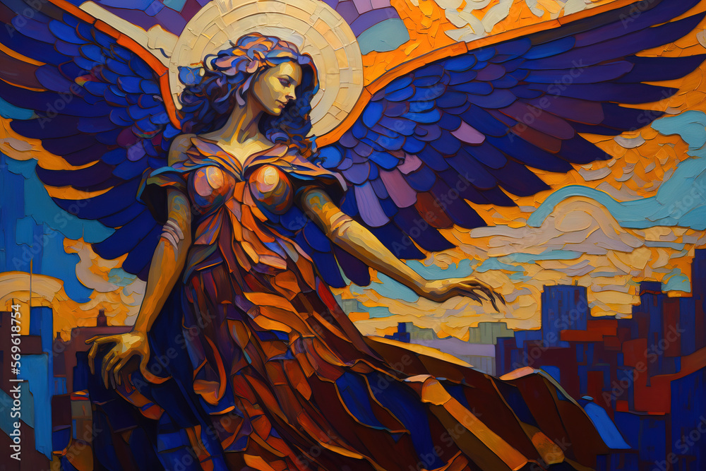 Wallpaper of an angel Generative AI Stock Illustration | Adobe Stock