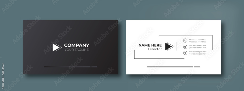 business card templates double-sided corporate. clean business cards ...