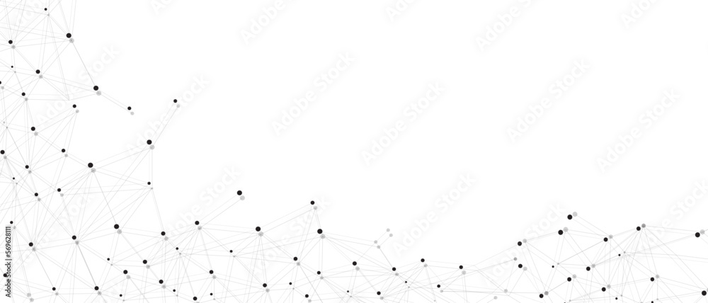 Black network. Abstract connection on white background. Network ...