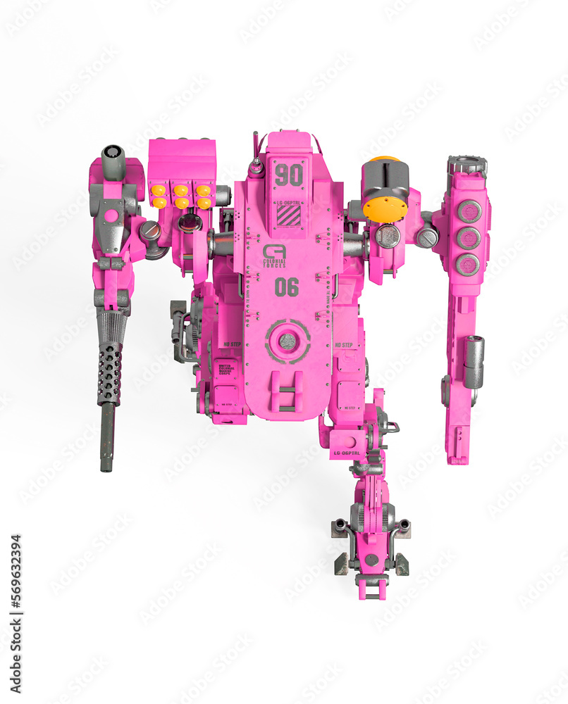 combat mech top view Stock Illustration | Adobe Stock