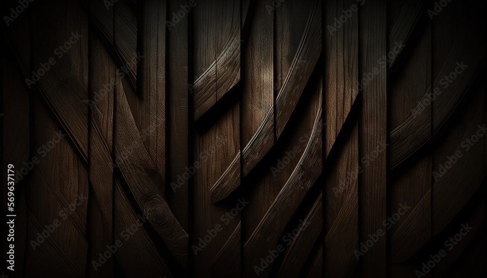 a dark wood background with a pattern of wavy lines on the wood grained ...