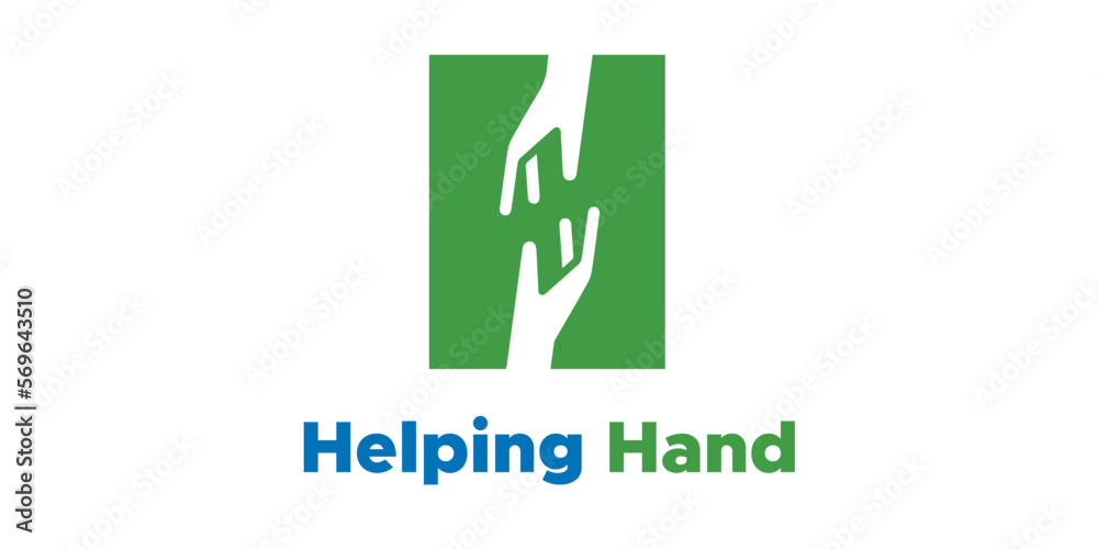 Company logo, Helping hand logo, letter mark logo of letter H represent ...