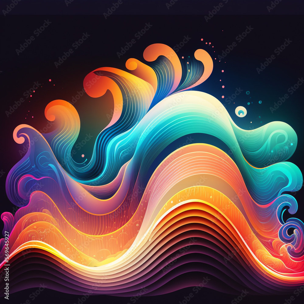 Psychic Waves visual effect, which includes calming gradients filled ...
