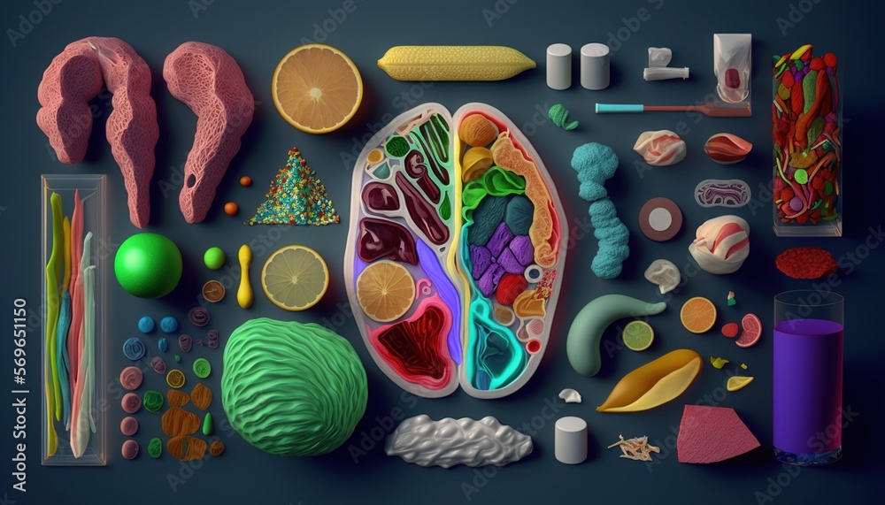 human body anatomy, human cell structure and function 3d medical ...