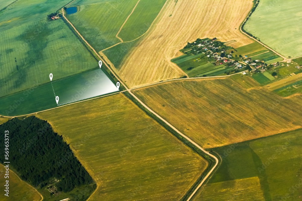 The concept of selling land and residential real estate on the land ...