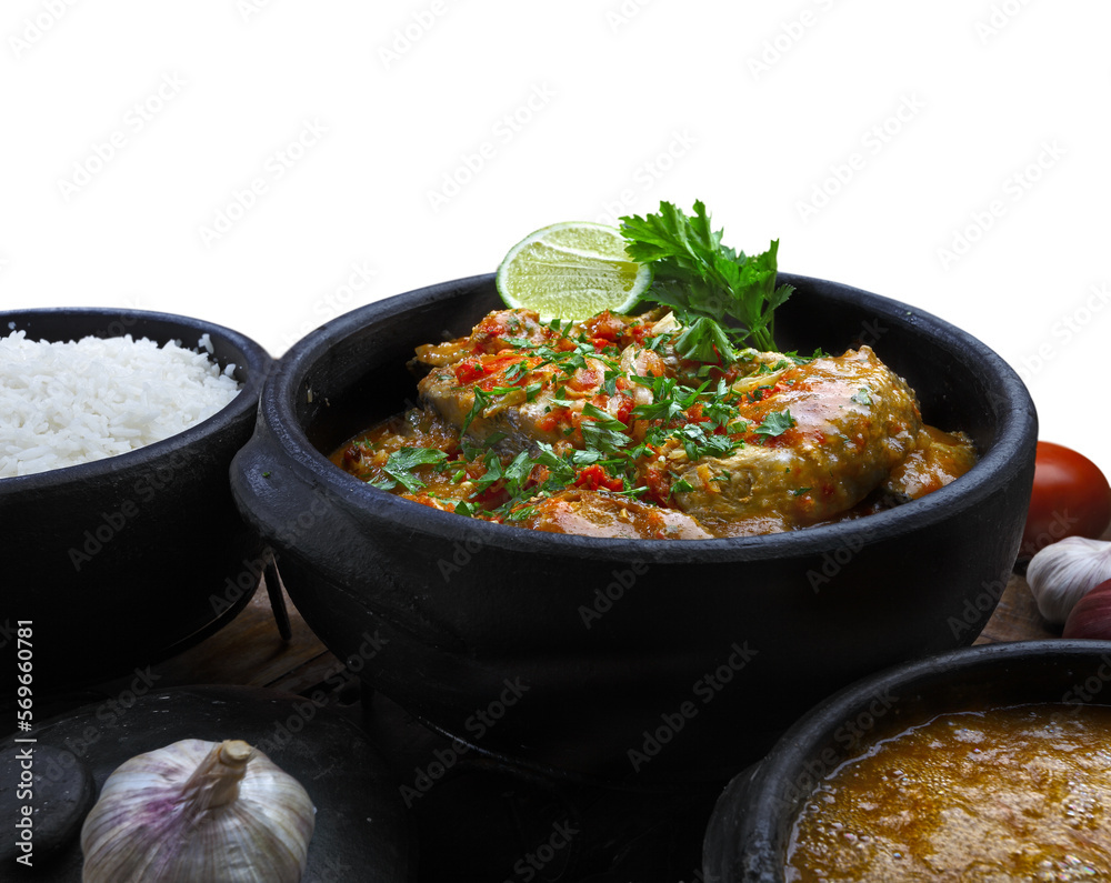 Moqueca fish and shrimp, traditional dish of Brazilian cuisine Stock ...