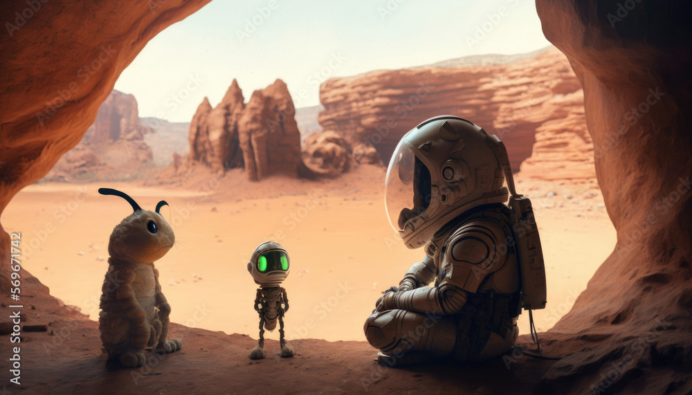Astronaut meets new forms of life at Mars, alience at red planet ...