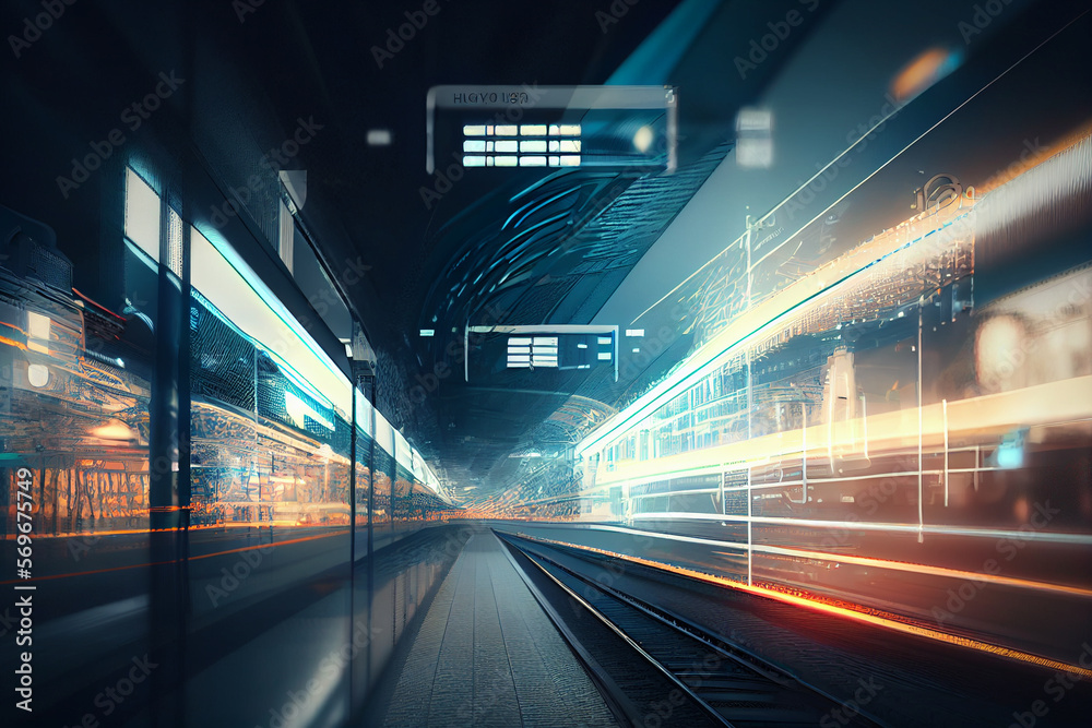 Futuristic Express: A High-Speed Visual Journey through the Modern ...