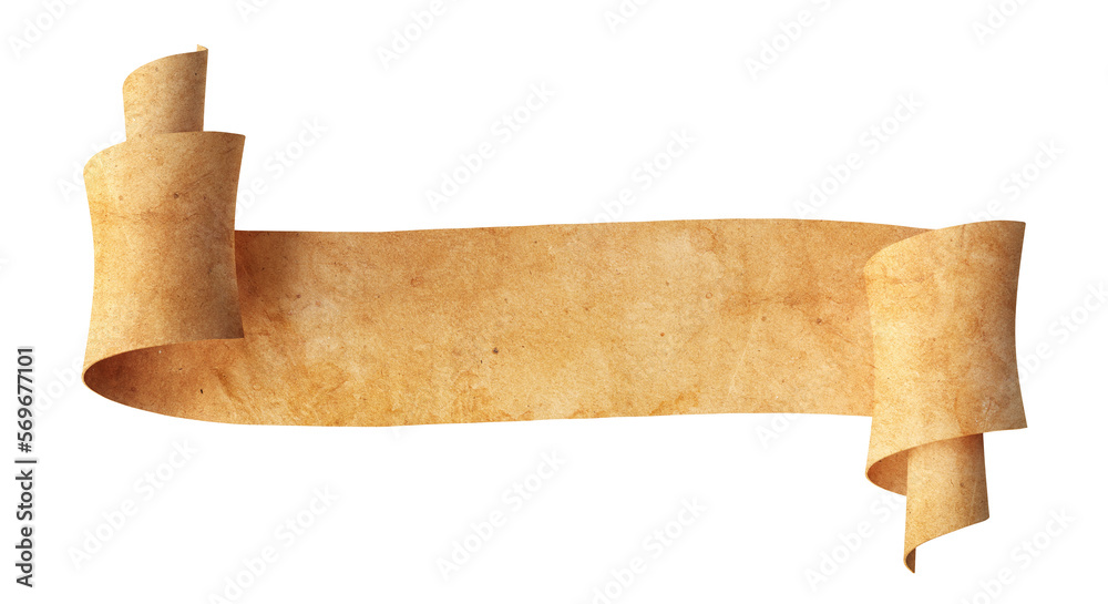 Vintage scroll isolated on a white background. Stock Illustration ...