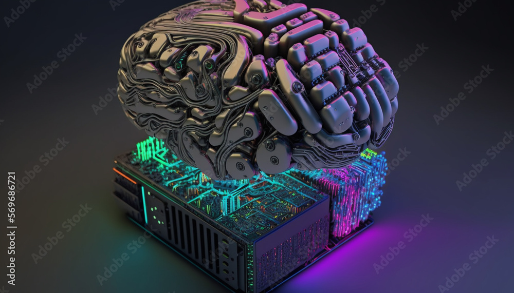 Futuristic Artificial Intelligence, AI, Super Brain Conducting Super ...