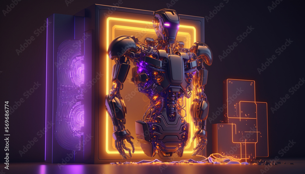 Futuristic Artificial Intelligence, AI, Super Brain Conducting Super ... Futuristic Artificial Intelligence, AI, Super Brain Conducting Super ...