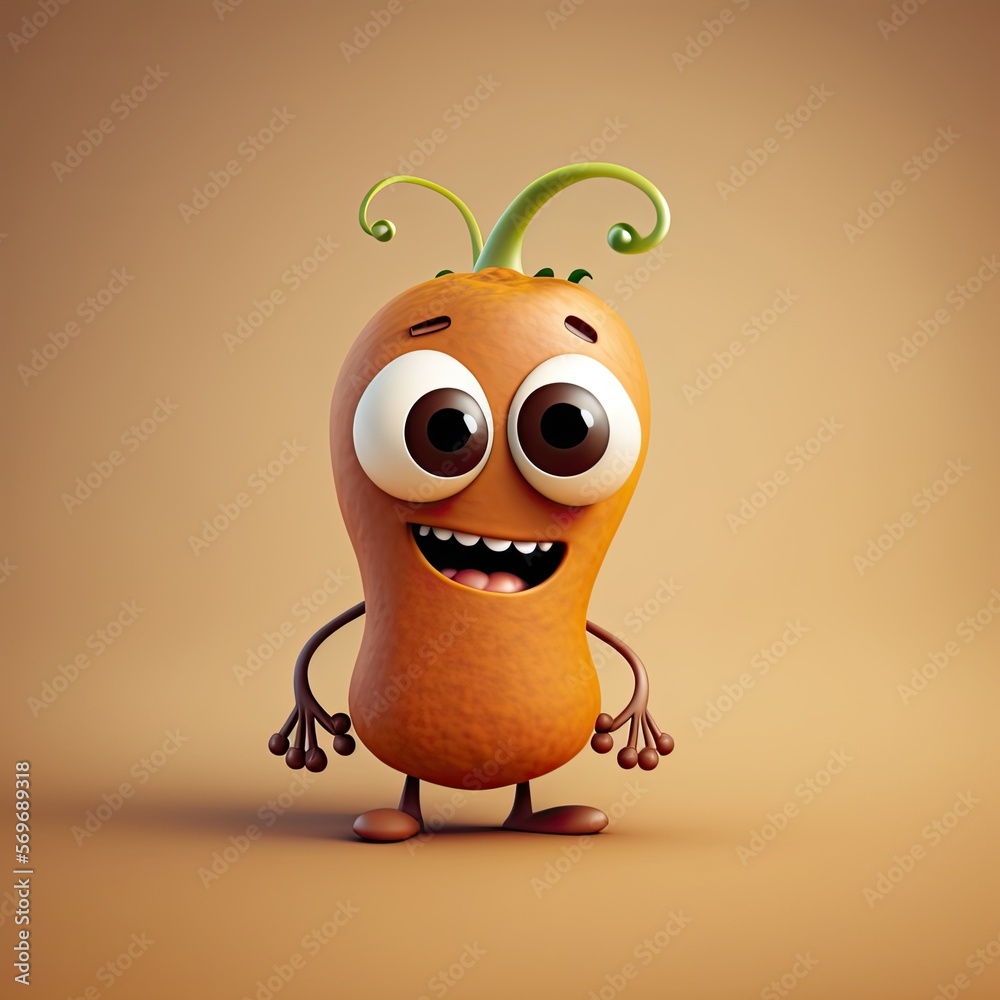 Cute Cartoon Tamarind Character (Generative AI) Stock Illustration ...